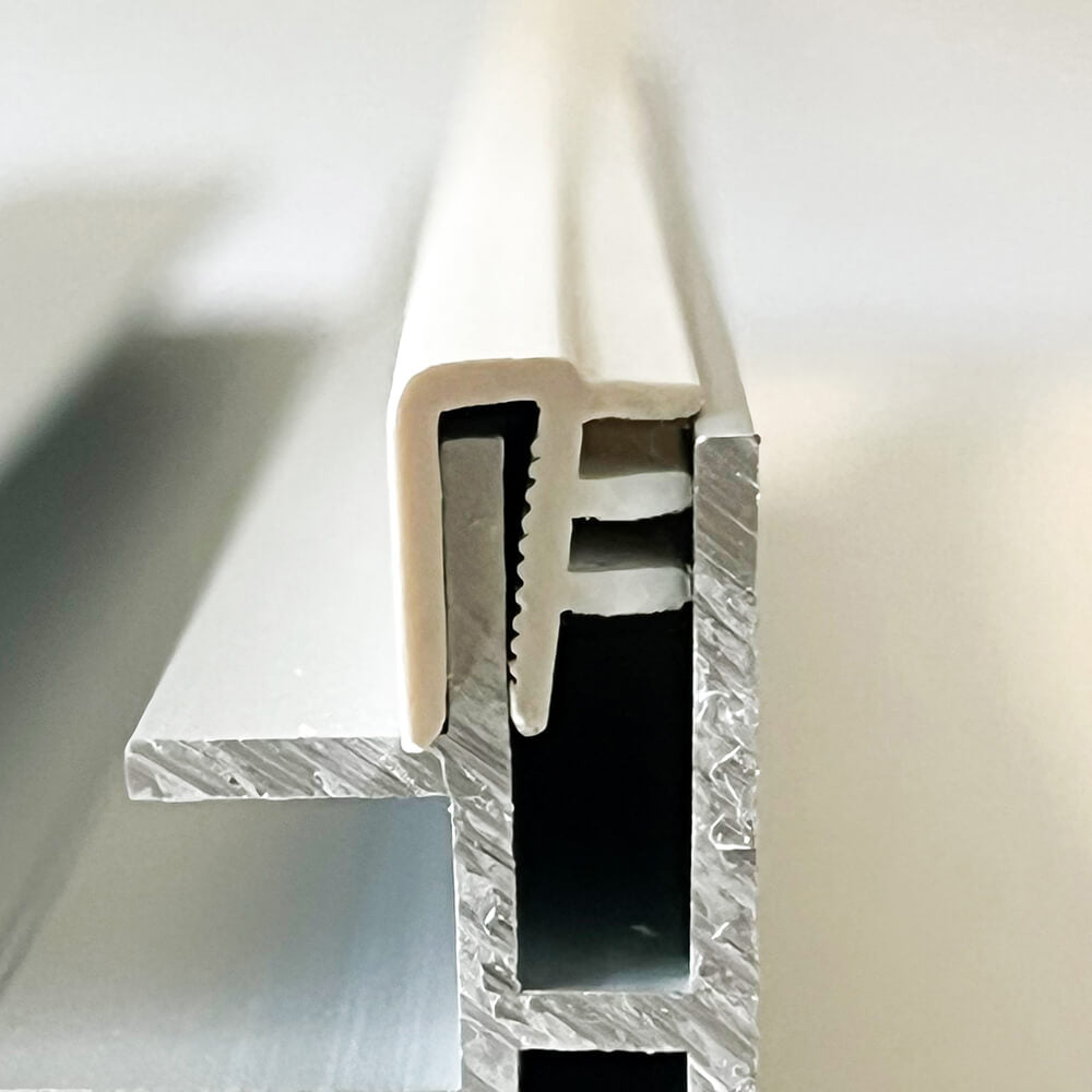 Clamping keder strip for aluminum tenter frame systems with textiles ...