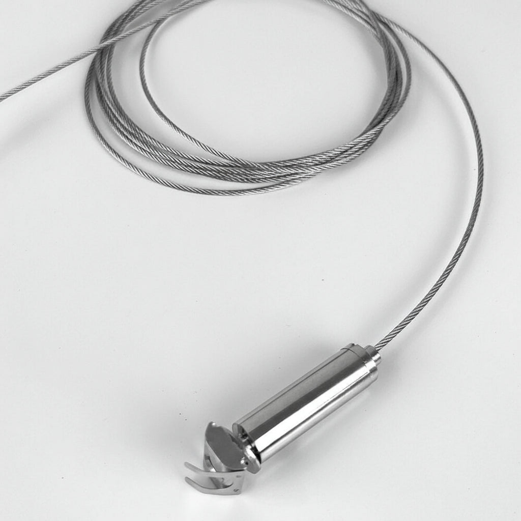 Height-adjustable wire suspension set with tongue for profile 44 mm wi ...